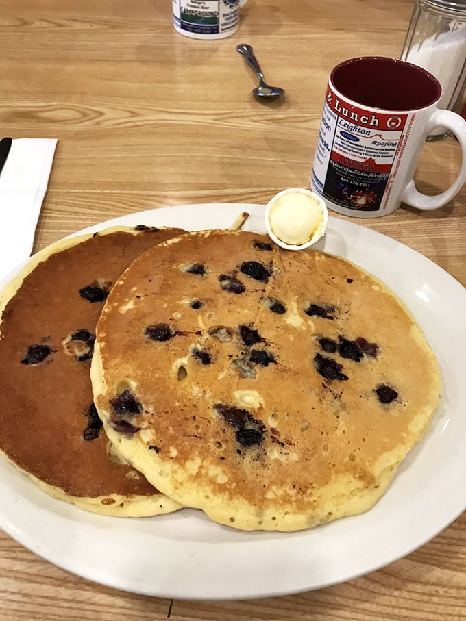 Blueberry pancakes that put those fancy brunch spots to shame—the kind that make you wonder why you'd ever need anything fancier.