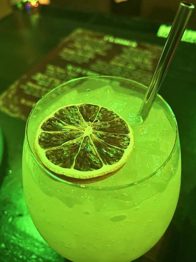 This lime-garnished elixir glows with supernatural intensity – like drinking a potion that grants immunity to Monday mornings.