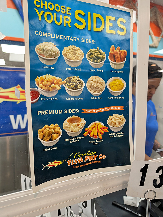 The sides board—where difficult decisions are made and food FOMO is born. Choose wisely, or just come back tomorrow.