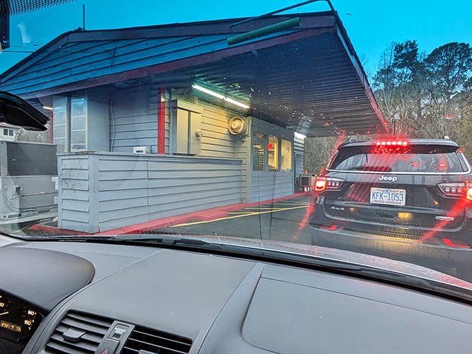 The drive-thru lane—Chapel Hill's most anticipated daily pilgrimage. Worth every minute of the wait that stretches down Franklin Street.