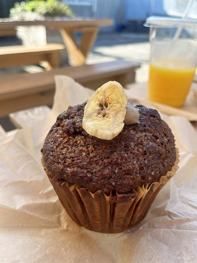 This banana muffin has the kind of moist crumb that would make Paul Hollywood extend his hand for the coveted handshake.