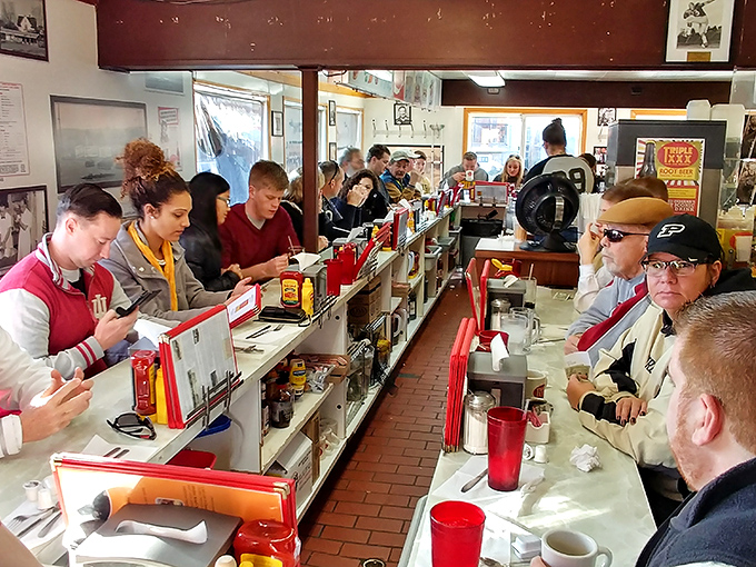 Where elbows on counters aren't just allowed but encouraged. Democracy in diner form—everyone equal in the pursuit of good food.