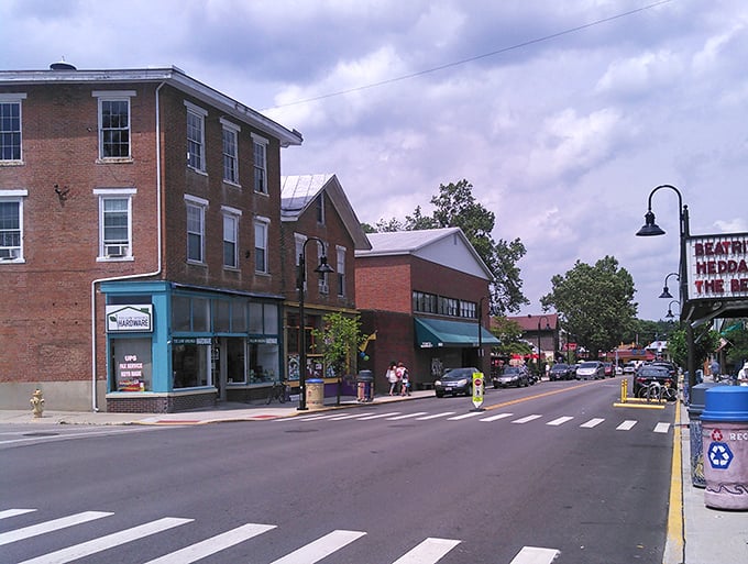Downtown Yellow Springs doesn't do cookie-cutter—every storefront tells a different story, and none of them involve big box retailers.