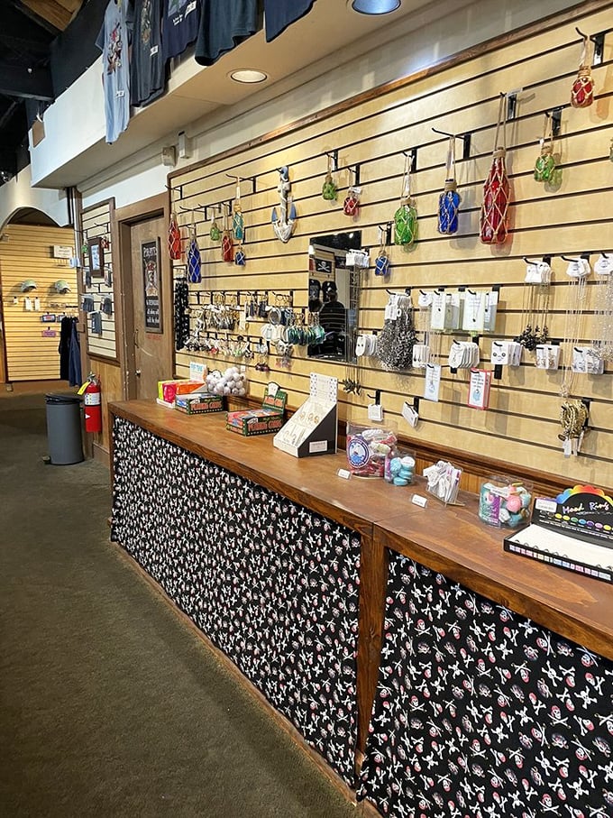 The gift shop where you can purchase proof that you survived an encounter with The Pirates' House without walking the plank.