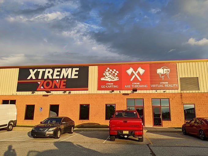 The unassuming exterior of Xtreme Zone – like finding out your accountant neighbor secretly plays in a KISS tribute band on weekends.