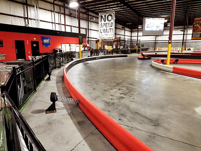 The track's siren song of perfectly banked turns has lured many a cautious driver into believing they're suddenly Mario Andretti's protégé.