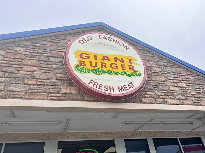 That sign isn't just advertising—it's a beacon of hope for hungry travelers seeking burger salvation.