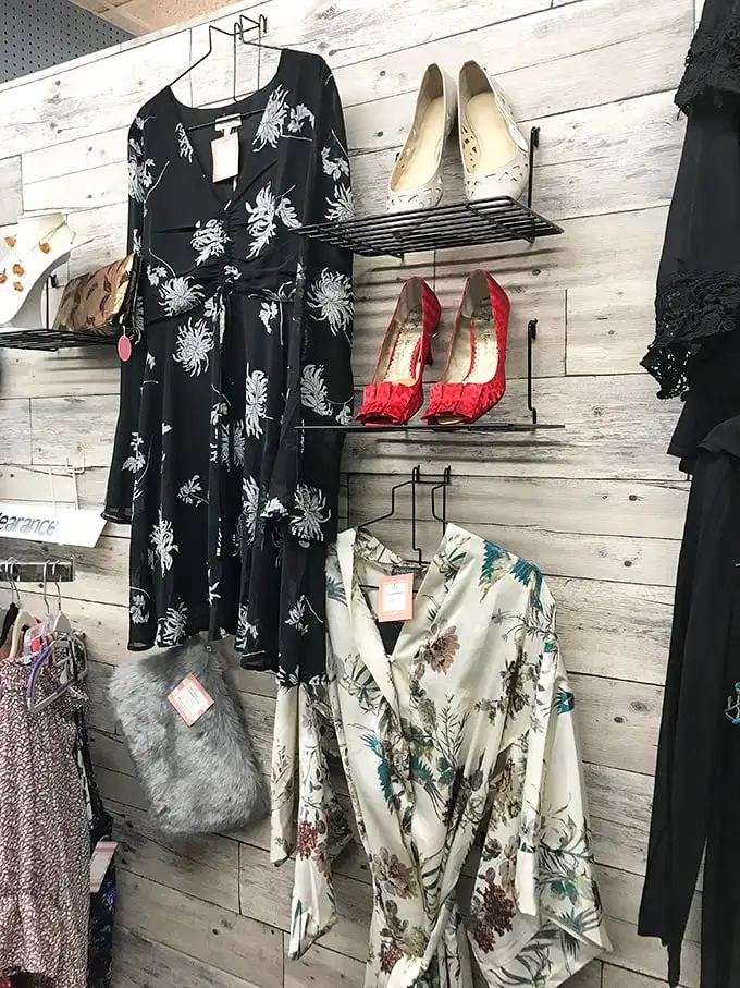 Fashion finds hang like art installations, proving vintage clothing isn't just sustainable—it's often more interesting than anything new.