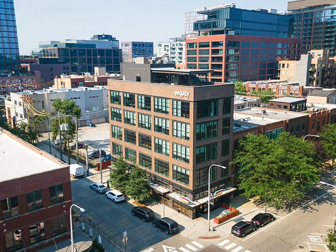 This aerial view is definitely not Fulton – unless they've secretly been building skyscrapers when nobody was looking.