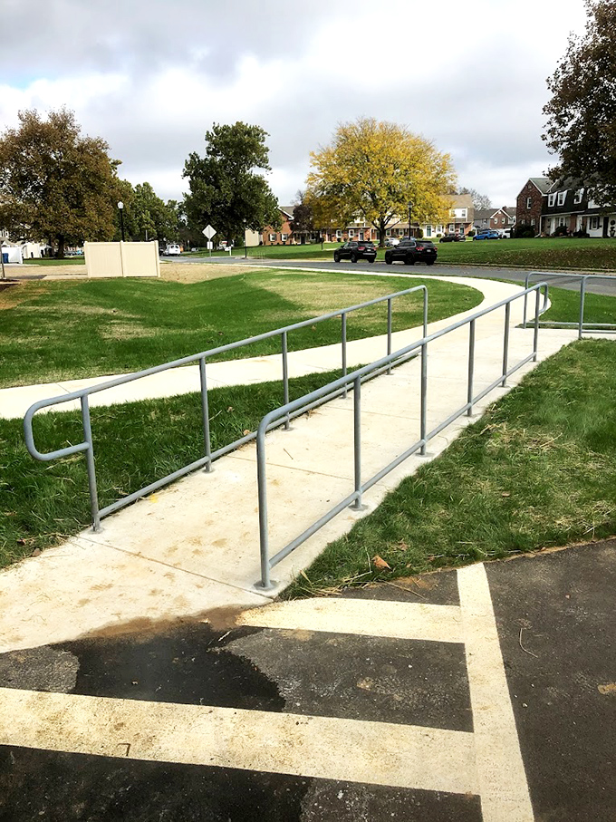 The approach to Olde Hickory Grille, where anticipation builds with every step. That ramp isn't just for accessibility—it's your runway to flavor town.