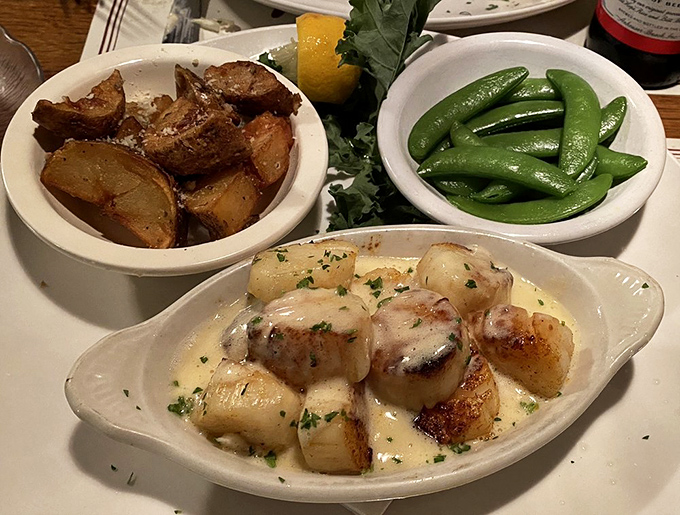 These scallops, caramelized to golden perfection and swimming in butter sauce, might just be the reason Pennsylvania residents have stopped driving to the coast.