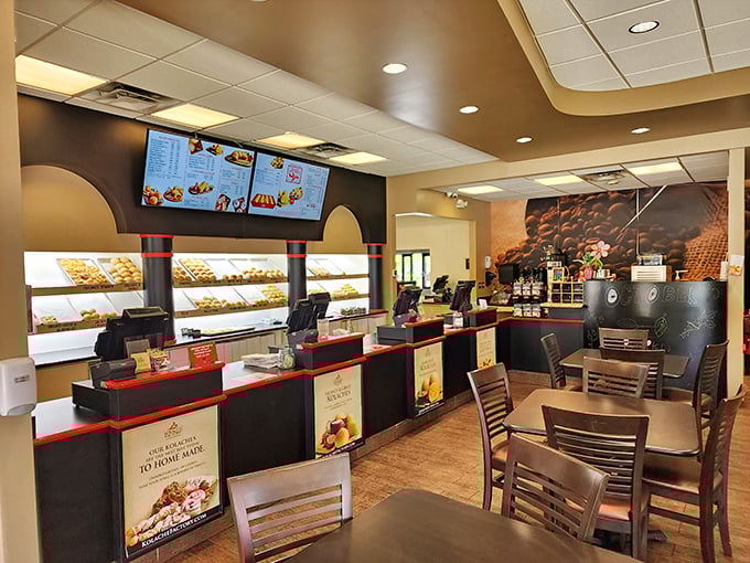 Where the magic happens. The display case showcases rows of freshly-baked possibilities, each one a different answer to "What would make today better?"