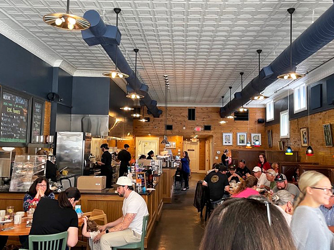 Saturday morning at The Bluebird: where locals and pilgrims alike gather to worship at the altar of exceptional breakfast in perfect harmony.