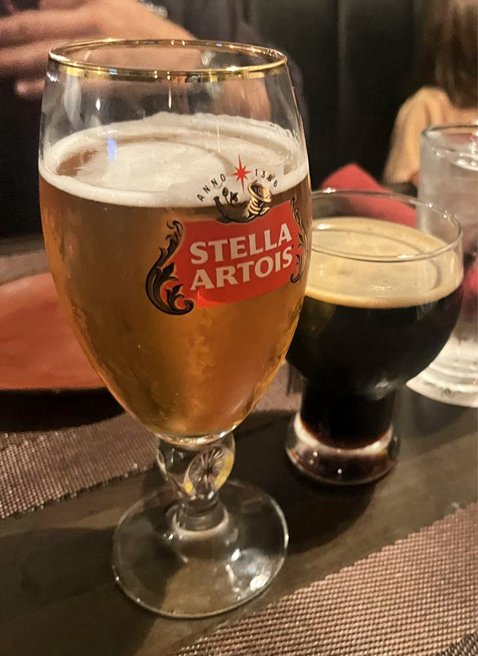 Beer and stout side by side – like old friends with different personalities but equally compelling stories to tell.