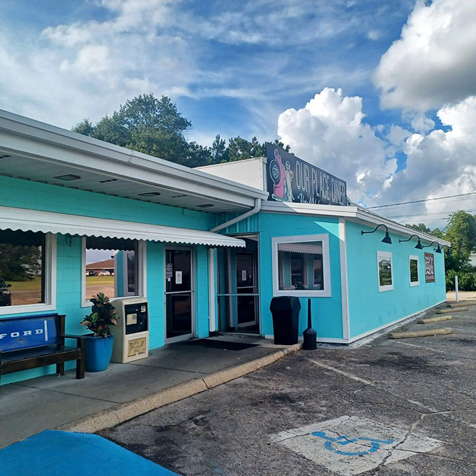The entrance to Our Place Diner isn't just a doorway—it's a portal to the land of "I shouldn't eat another bite, but watch me."