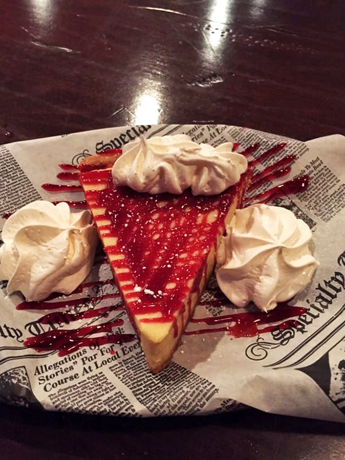 A slice of heaven topped with whipped cream clouds. This key lime pie doesn't just end your meal—it provides the grand finale it deserves.