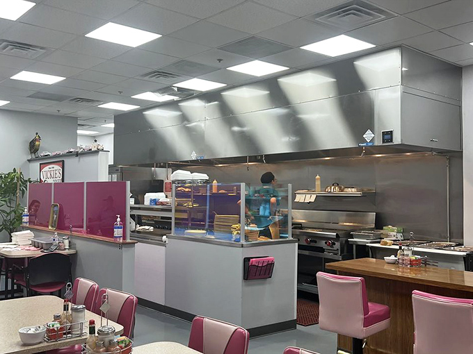 The kitchen at Vickie's—where magic happens without smoke, mirrors, or molecular gastronomy—just skilled hands and recipes that have stood the test of time.