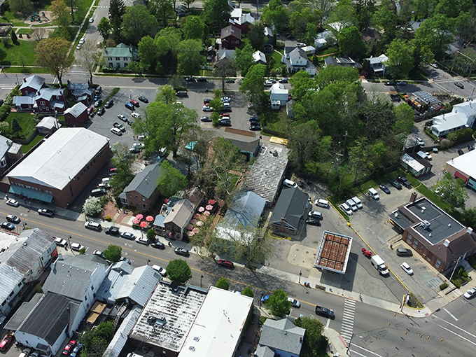 From above, Yellow Springs reveals itself as a perfect little oasis—a village that somehow escaped the homogenization of modern America.