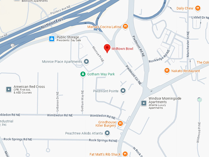 16 midtown bowl map