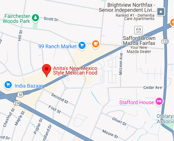 16. anita's new mexico style mexican food map