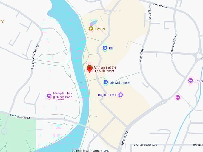 16. anthony's at the old mill district map