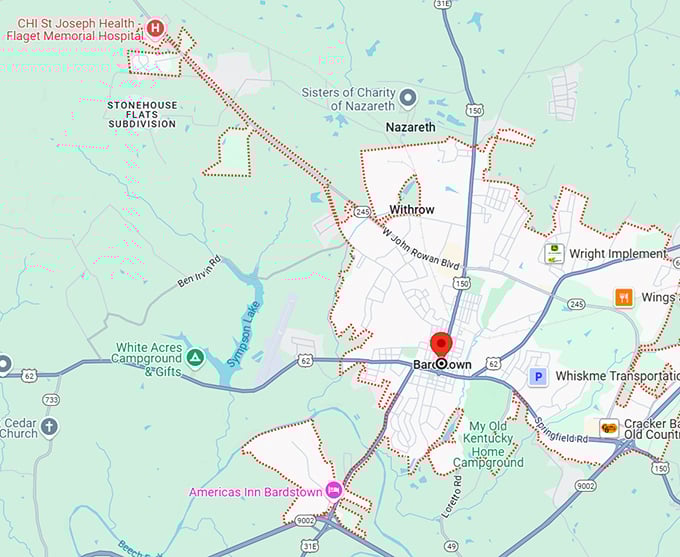 16. bardstown kentucky map
