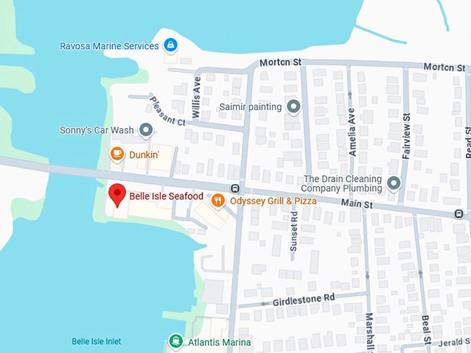 16. belle isle seafood map