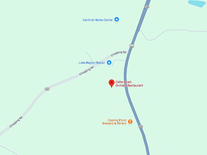 16. callie opie's orchard restaurant map