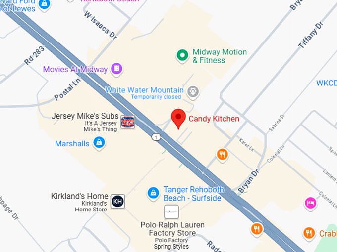 16. candy kitchen map