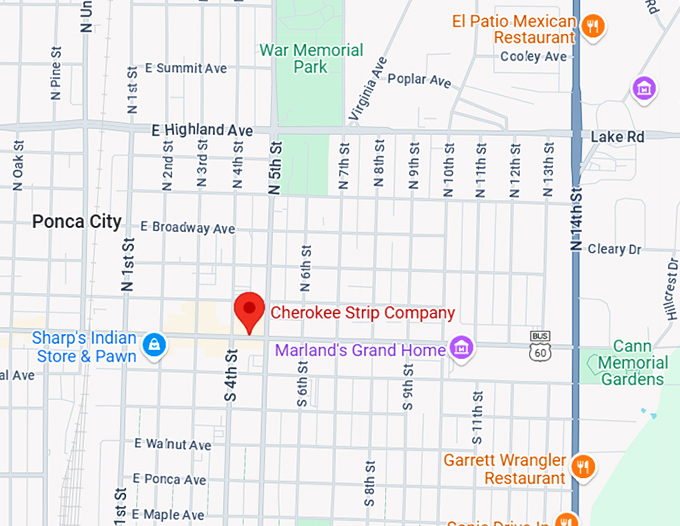 16. cherokee strip company map
