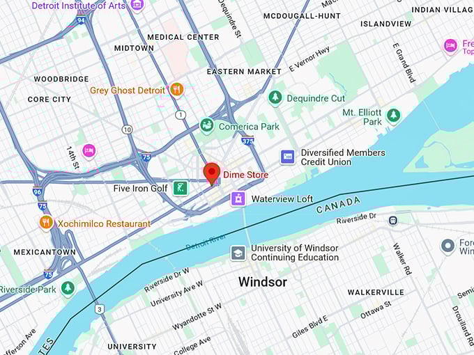 16. dime store map