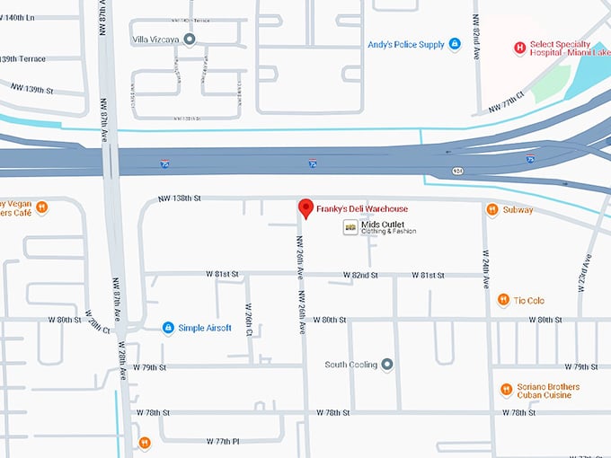 16. franky's deli warehouse map