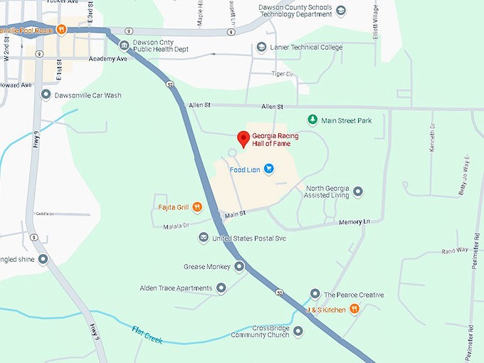 16. georgia racing hall of fame map