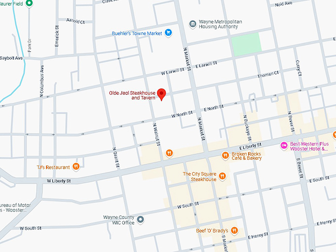 16. olde jaol steakhouse and tavern map