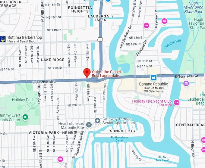 16. out of the closet fort lauderdale map