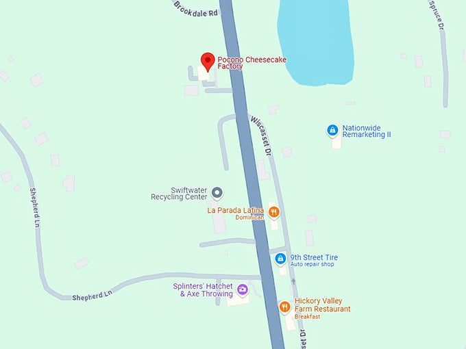 16. pocono cheesecake factory map