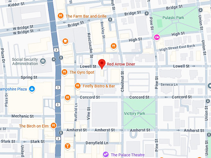 16. red arrow diner map