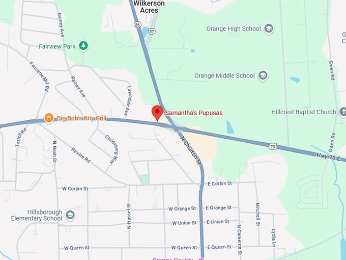 16. samantha's pupusas map