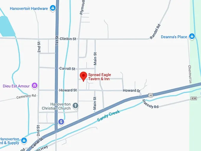 16. spread eagle tavern & inn map