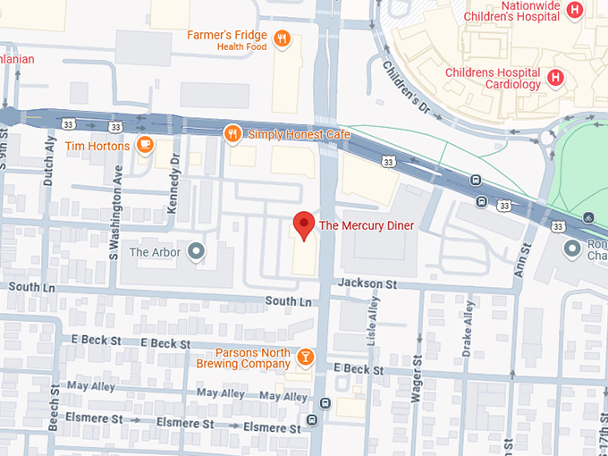 16. the mercury diner map