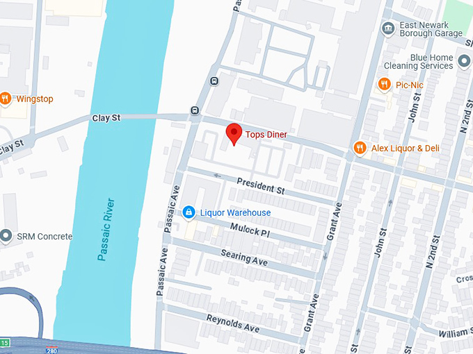 16. tops diner map