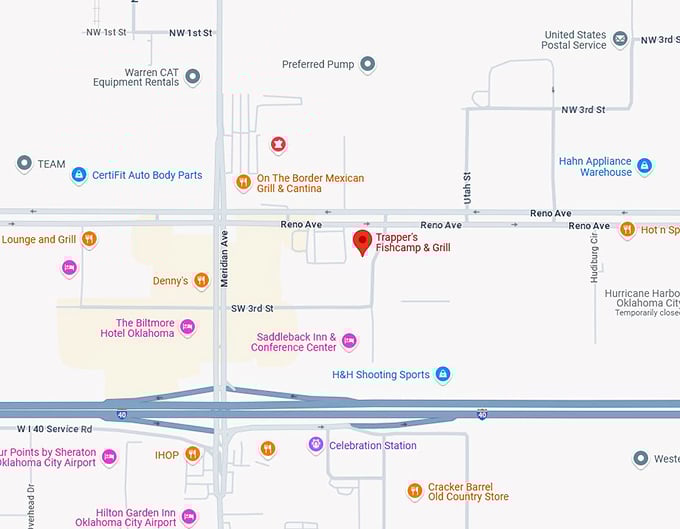 16. trapper's fishcamp & grill map