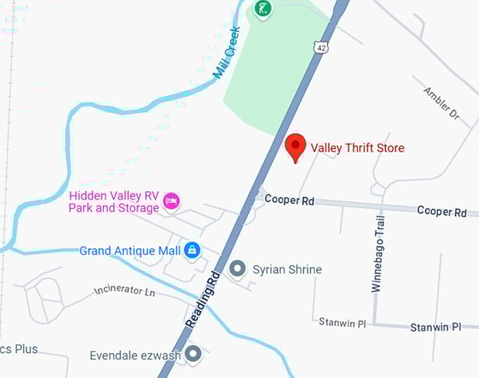 16. valley thrift store map