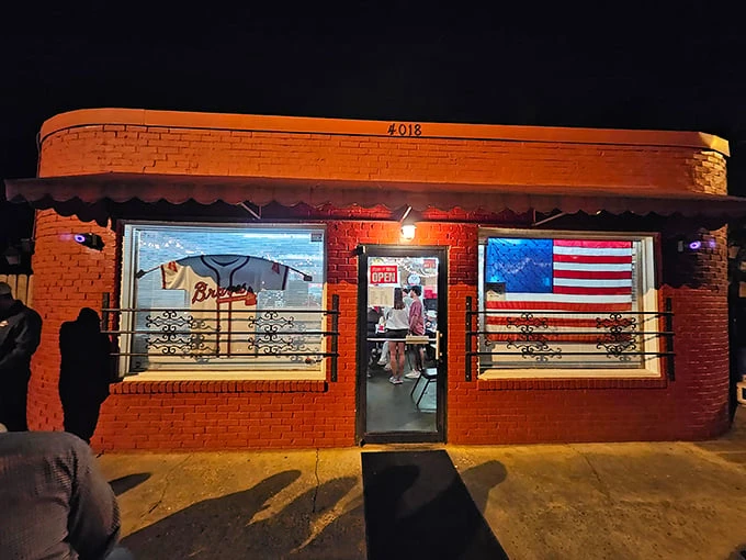 Nick's Original Filet House: The humble brick exterior of "Nick's in the Sticks" – where Tuscaloosa's best-kept steak secret has been hiding in plain sight for generations.