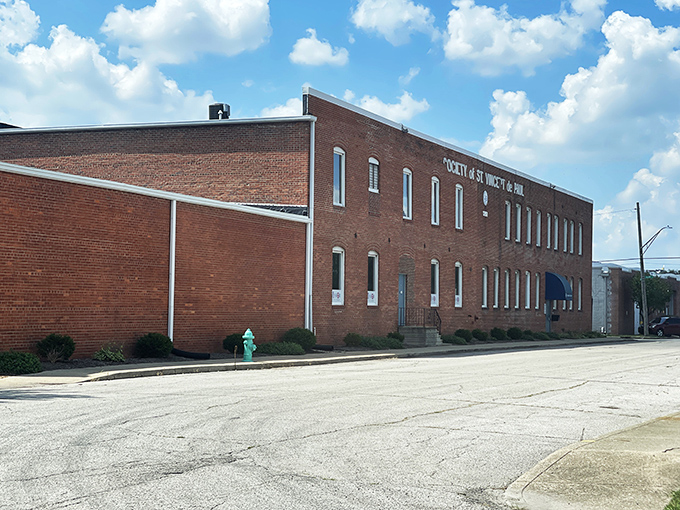 Behind this unassuming brick façade lies a wonderland of pre-loved possibilities—Mission 27's massive showroom awaits the intrepid bargain hunter.