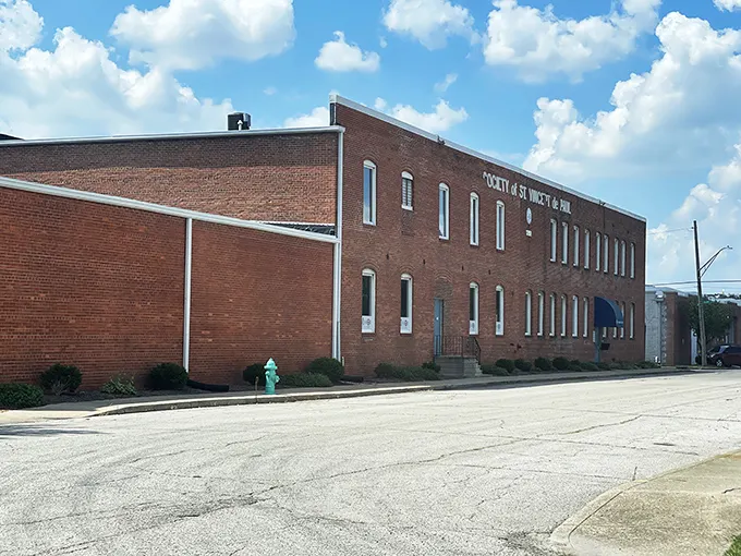 Behind this unassuming brick façade lies a wonderland of pre-loved possibilities—Mission 27's massive showroom awaits the intrepid bargain hunter.