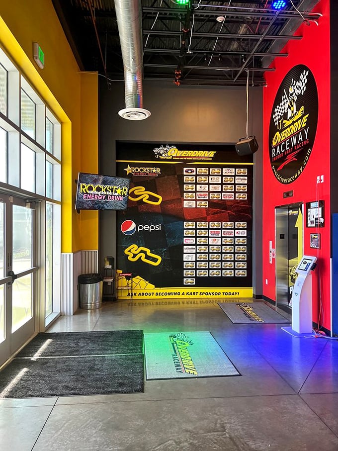 Step inside and the racing theme hits you immediately—this isn't your childhood go-kart track, this is where speed dreams come alive.