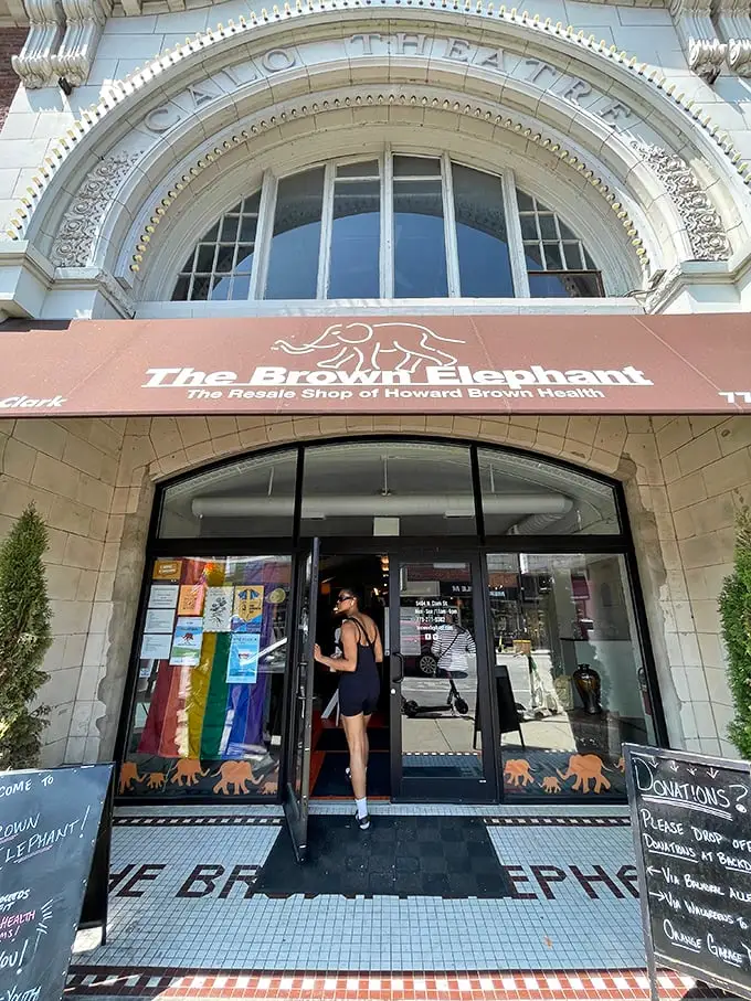 That iconic arched entrance beckons bargain hunters inside, promising adventures that no algorithm-driven online shopping experience could ever match.