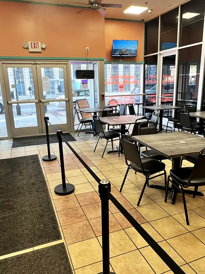 Simple, clean, and purposeful – the no-frills interior lets you focus on what matters: the impending joy of perfectly crafted hot dogs without fancy distractions.