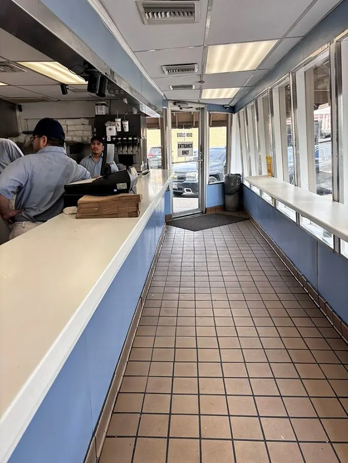 No room for dining tables here—just a narrow corridor for pilgrims on their quest for Chicago's most revered beef sandwich.